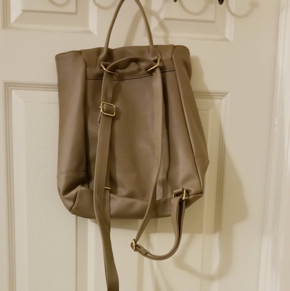 Rampage | Bags | Rampage Tan Faux Leather Backpack | Poshmark